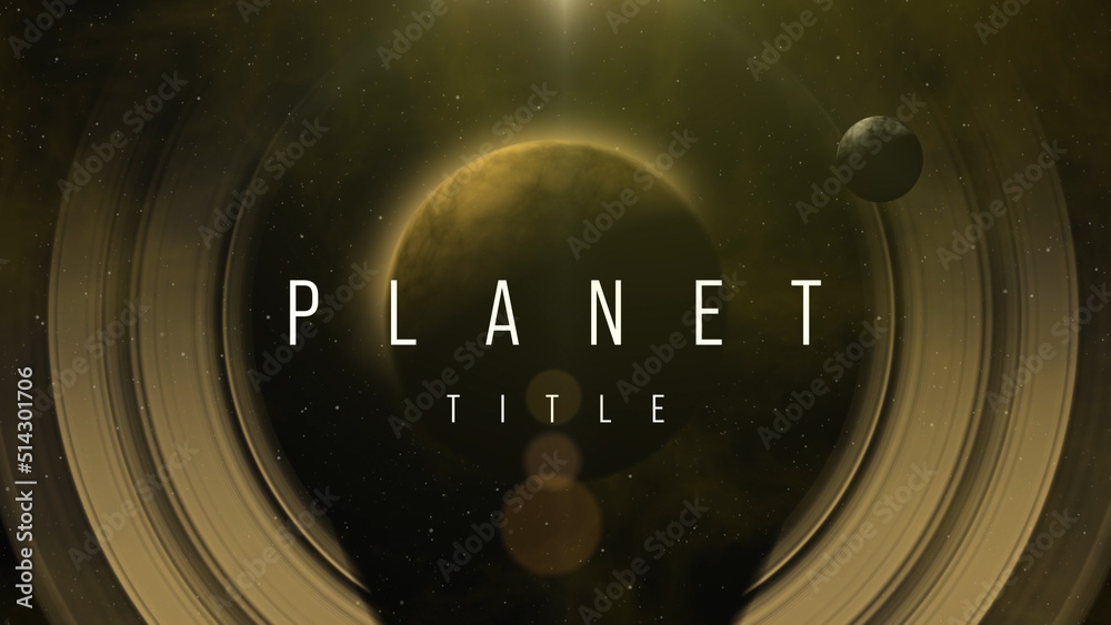 Custom Space Planet Title Creator Stock Template | Adobe Stock