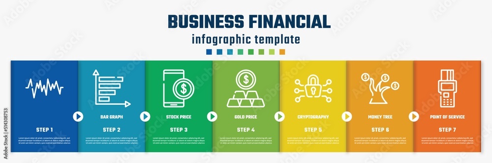 business financial concept infographic design template. included , bar ...