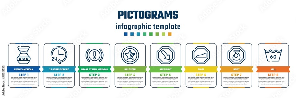 pictograms concept infographic design template. included native ...