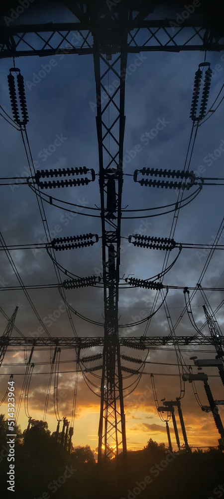 150 kv . substation Stock Photo | Adobe Stock