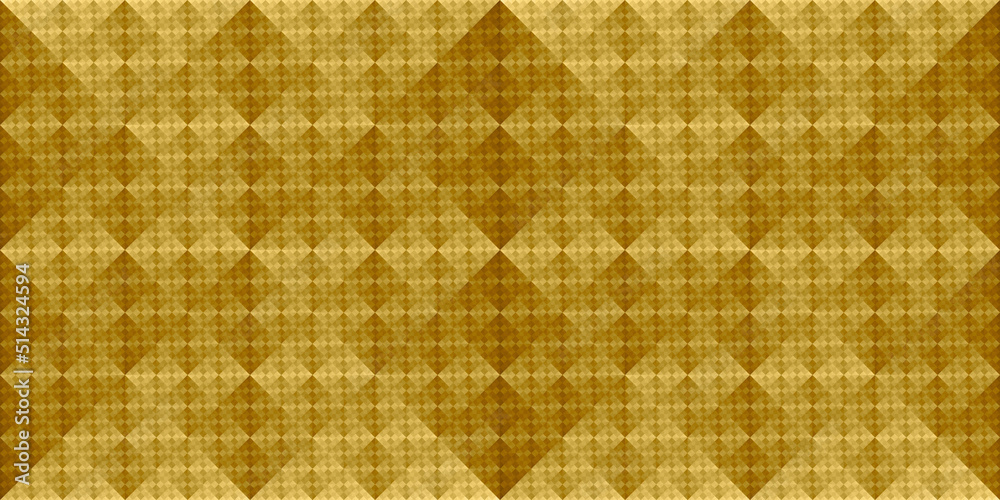 Seamless gold foil geometric diamonds mosaic motif background texture ...