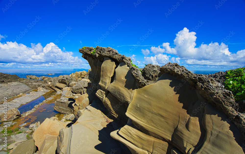 The erosion of the ocean and weathering. Forms strange rocks and stones ...