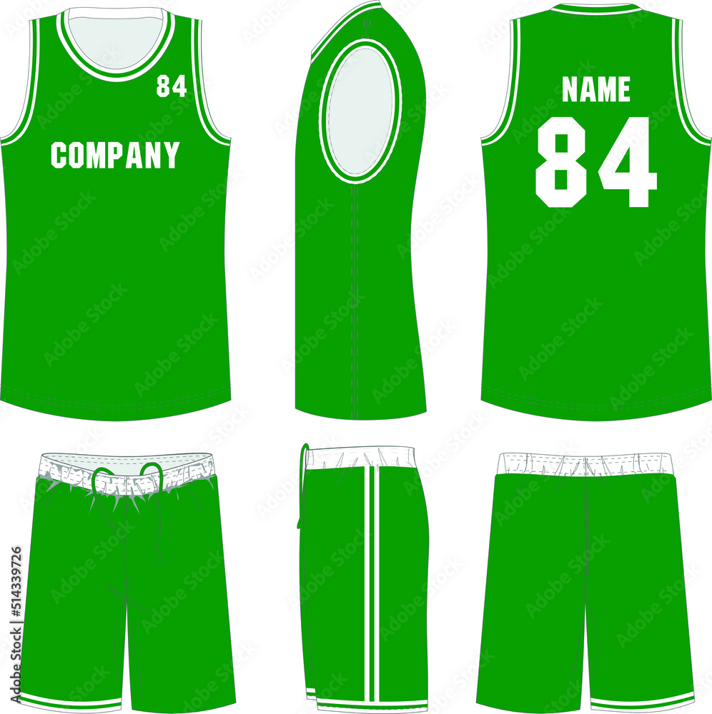 Basketball Uniform, Shorts, Template for Basketball Club. Front and ...