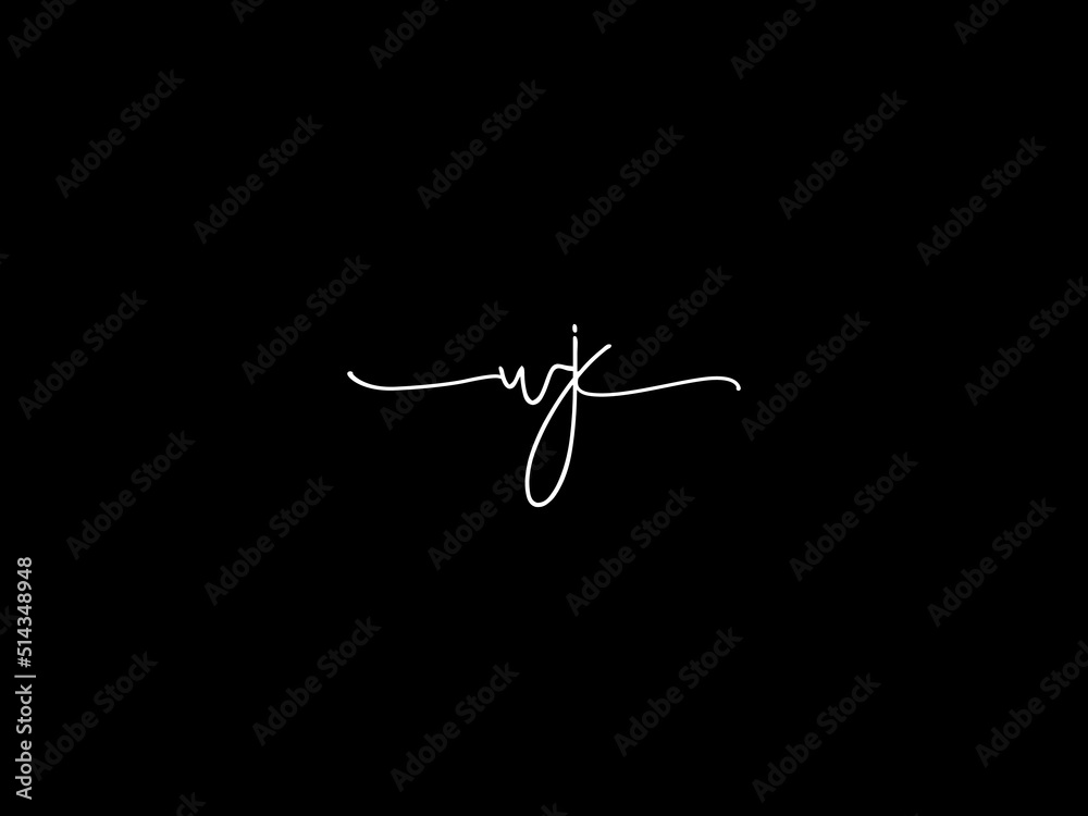 Alphabet WJ Signature Logo Image, Signature Wj jw Logo Letter Vector ...