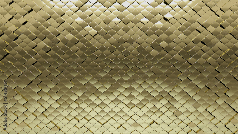 Polished, 3D Wall background with tiles. Luxurious, tile Wallpaper with ...