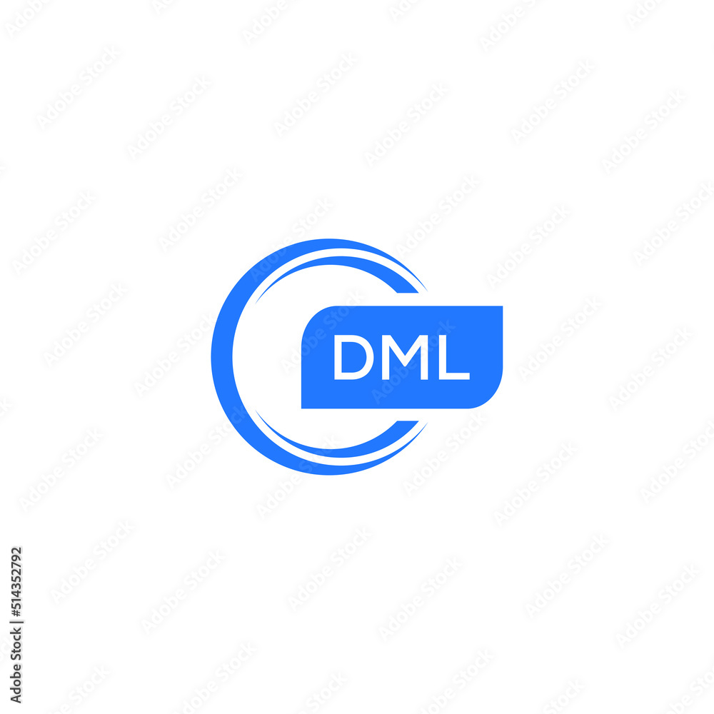 DML letter design for logo and icon.DML typography for technology ...