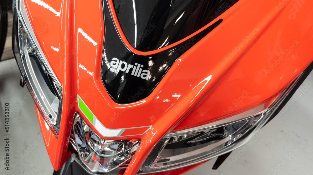 Aprilia racing logo text and brand sign front detail motorcycle ...