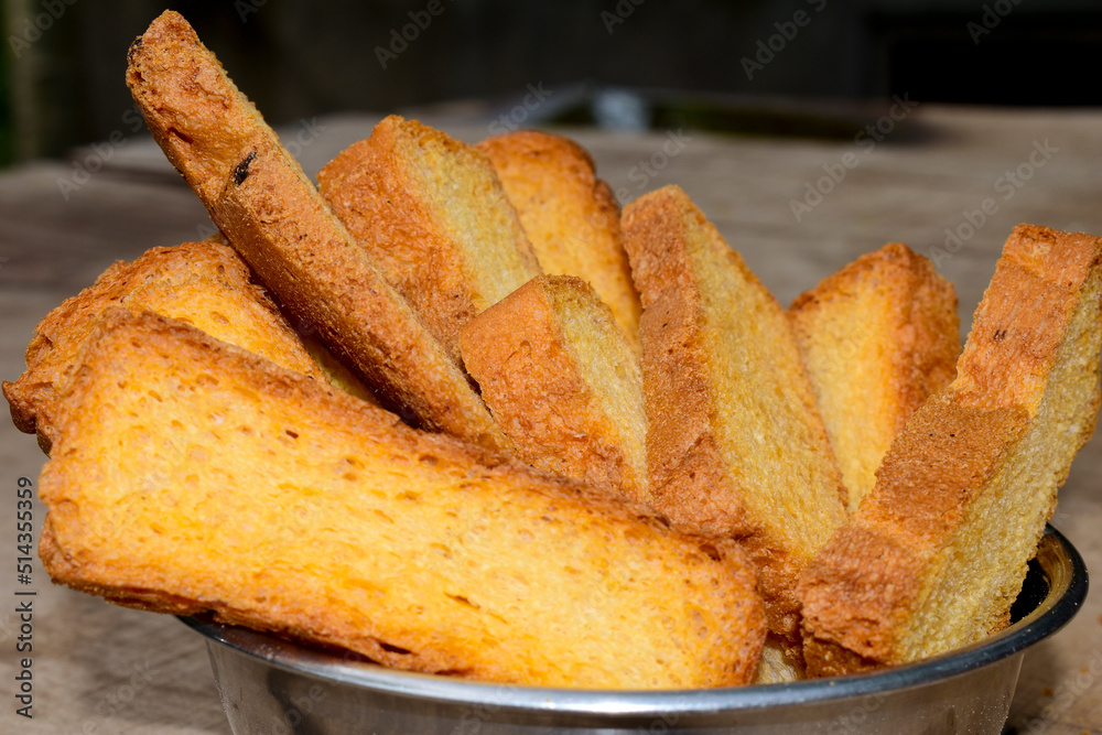 Crunchy Rusk or Toast for healthy life, Traditional biscuit , toast ...