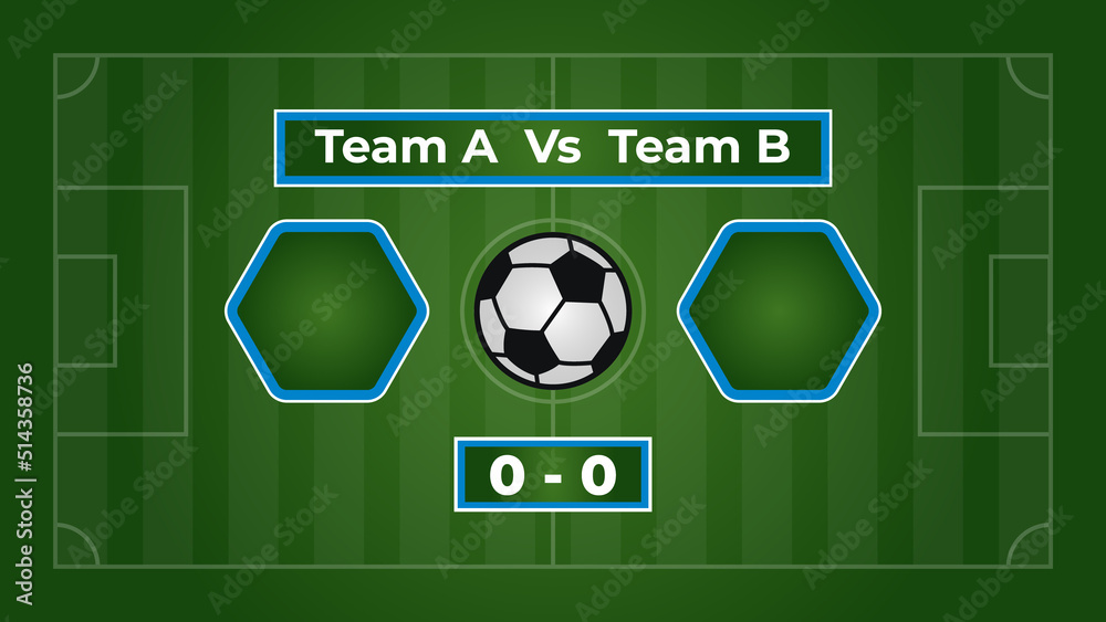 Soccer Football Field Gaming Background Design Illustration Stock ...