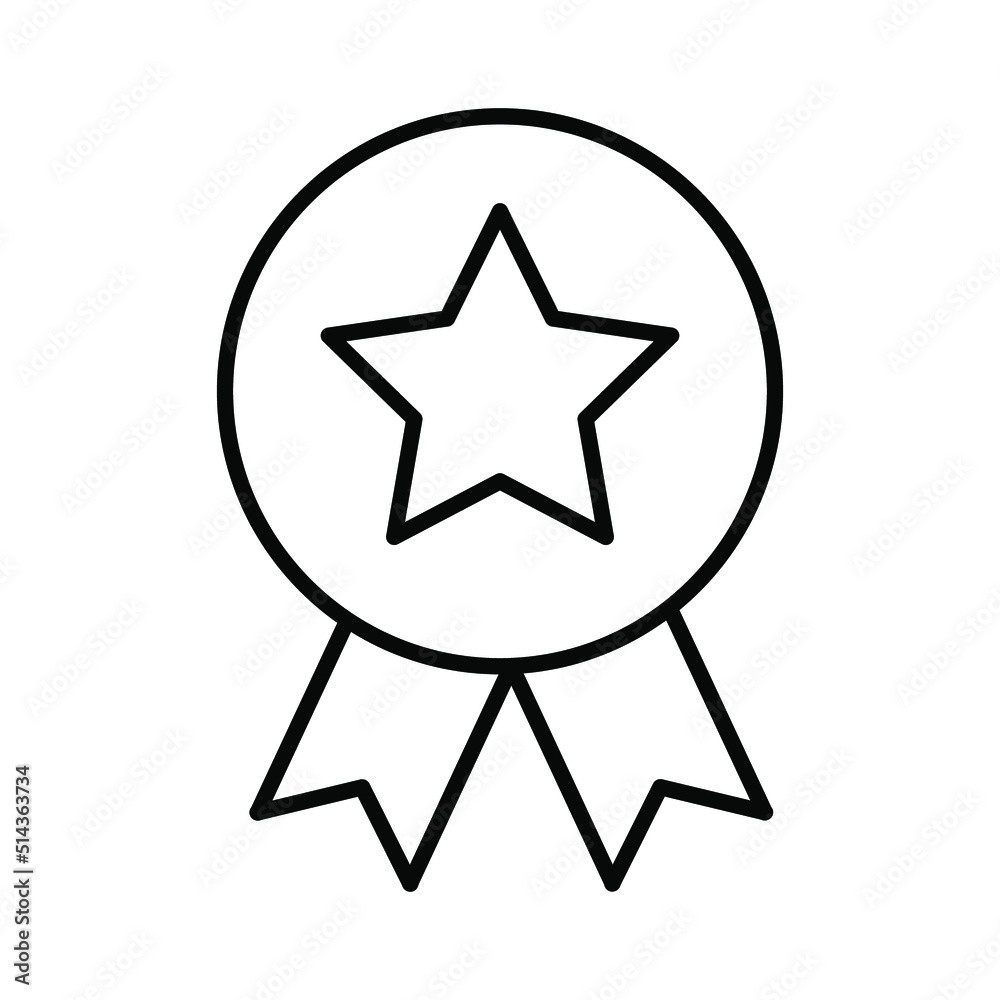 guarantee or medal thin line icon. concept of minimal consumer control ...