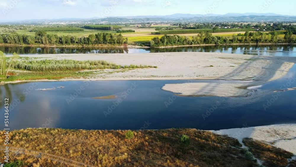 Italy - drought and aridity in the almost waterless Po river with large ...