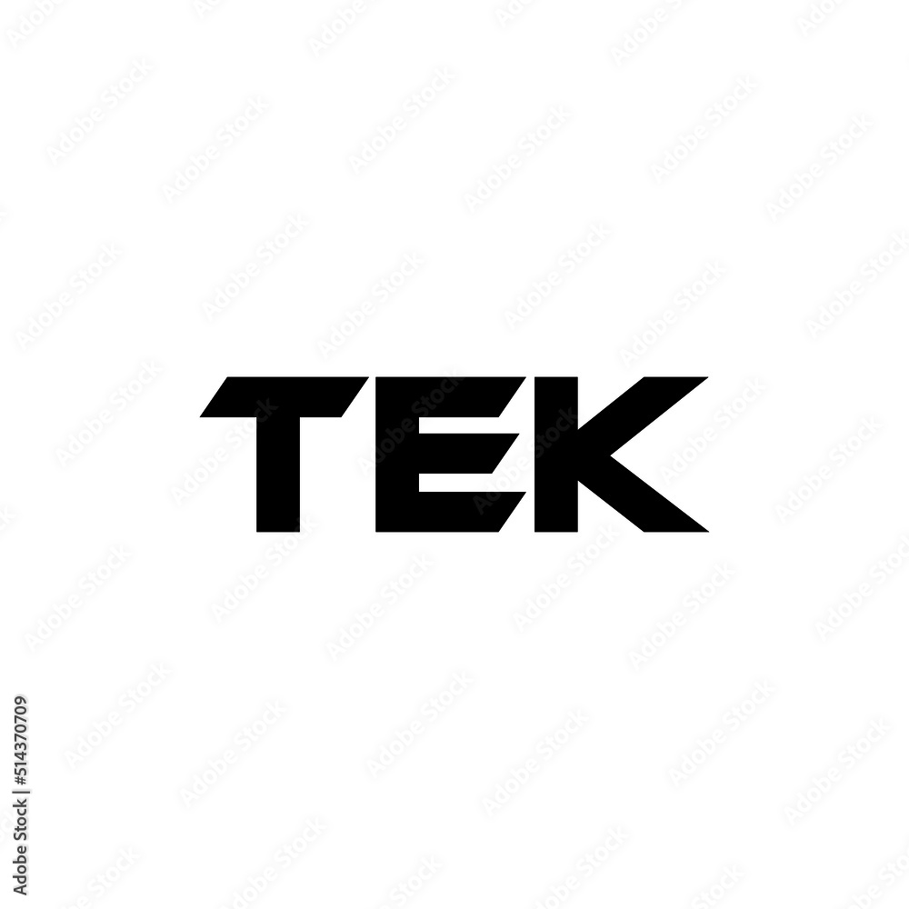 TEK letter logo design with white background in illustrator, vector ...