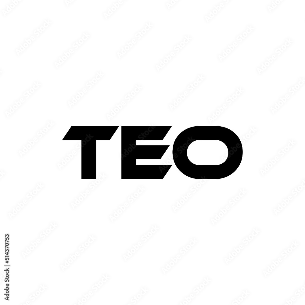 TEO letter logo design with white background in illustrator, vector ...