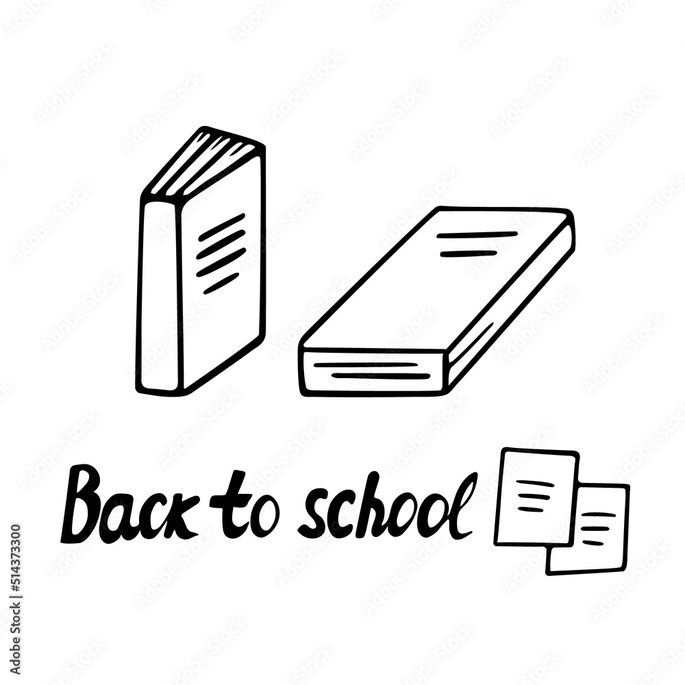 Vecteur Stock Doodle books, hand-drawn notebooks for exercises ...