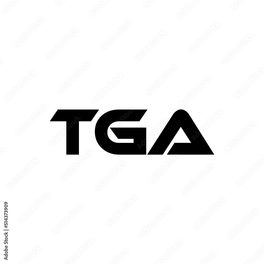 Vecteur Stock TGA letter logo design with white background in ...