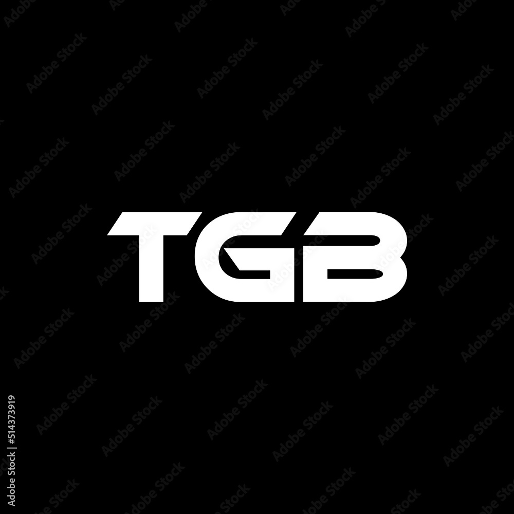 TGB letter logo design with black background in illustrator, vector ...