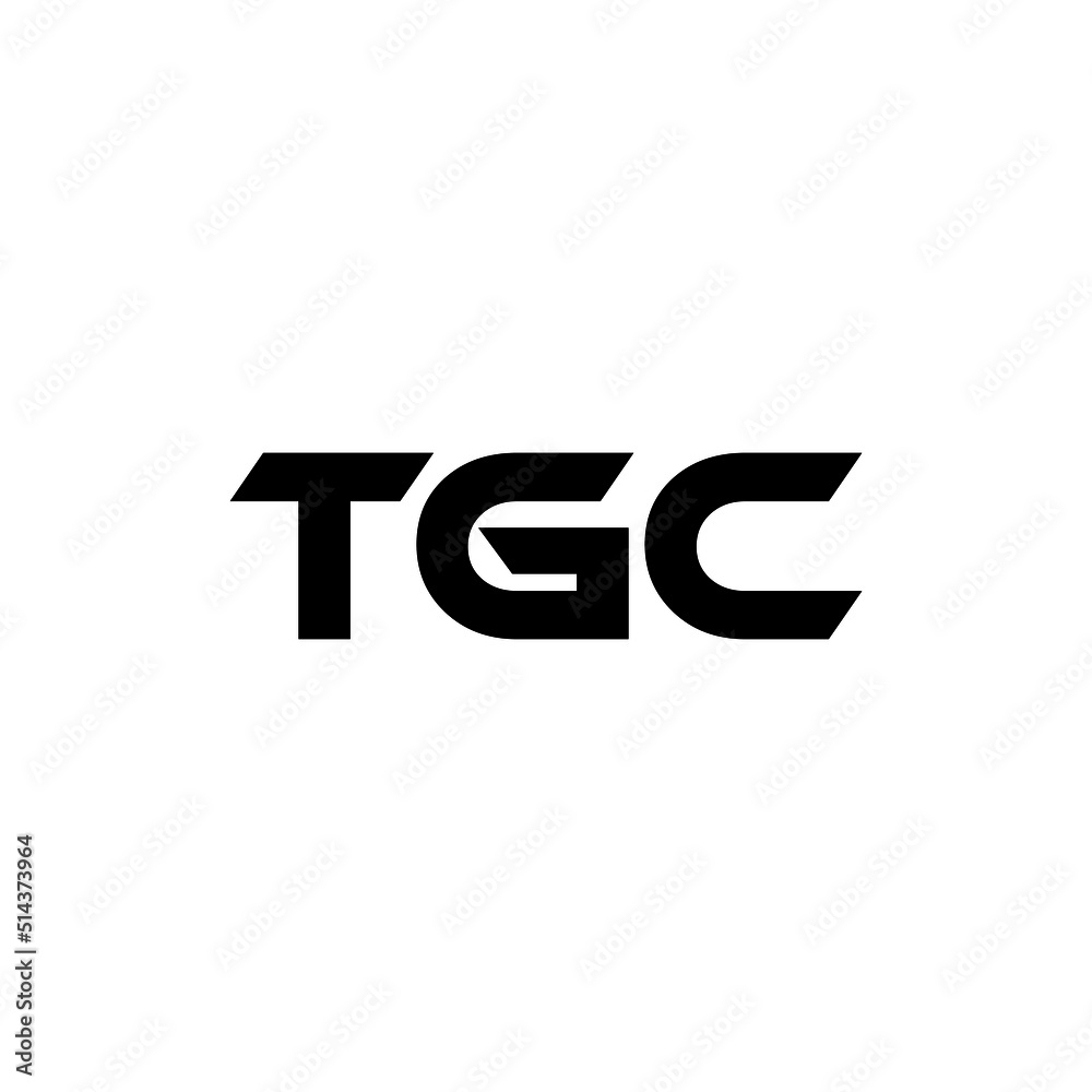 TGC letter logo design with white background in illustrator, vector ...