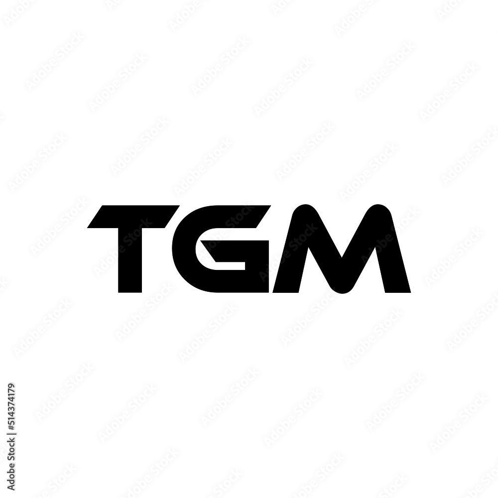 TGM letter logo design with white background in illustrator, vector ...