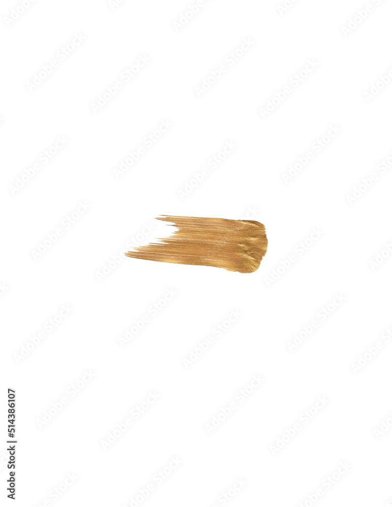Gold Metallic Real Brush Stroke PNG Transparent Background Digital ...