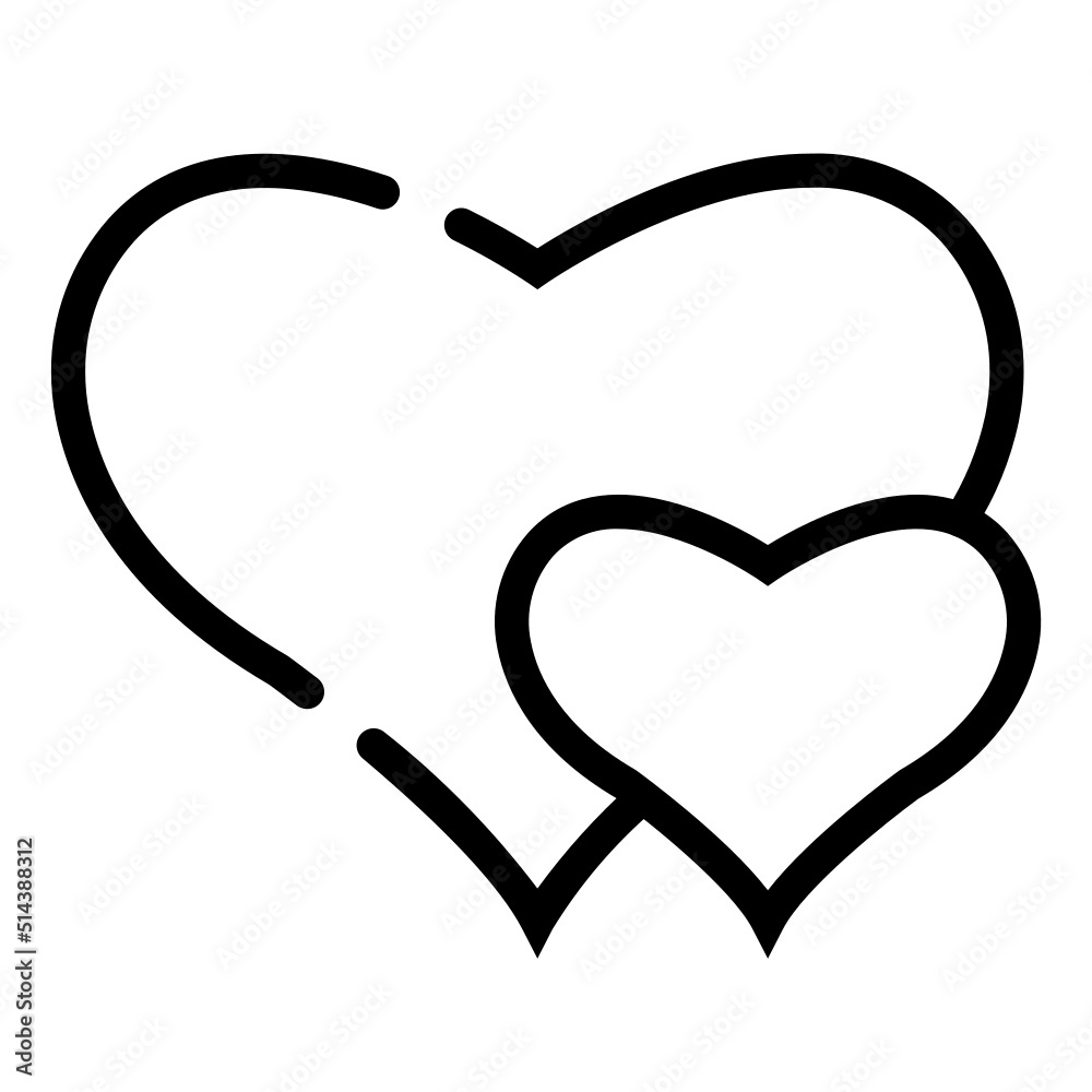 Isolated Love and Heart Line SVG Free Vector Graphic Stock Vector ...