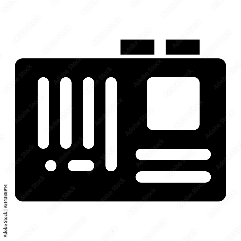 Isolated Computer Peripheral Glyph Icons SVG Free Vector Graphic Stock ...