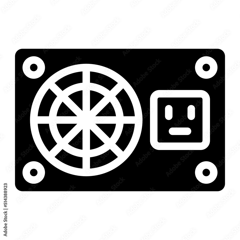 Isolated Computer Peripheral Glyph Icons SVG Free Vector Graphic Stock ...