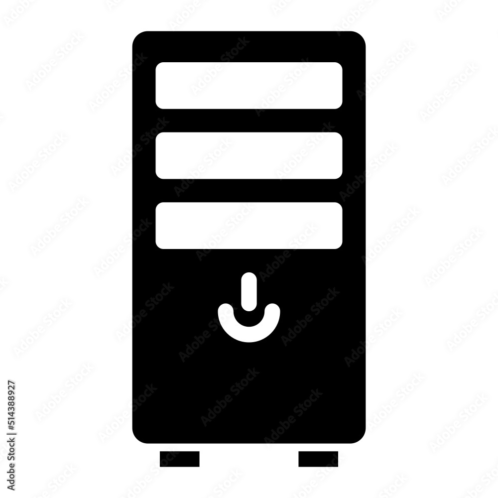 Isolated Computer Peripheral Glyph Icons SVG Free Vector Graphic Stock ...