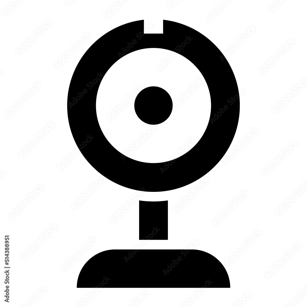 Isolated Computer Peripheral Glyph Icons SVG Free Vector Graphic Stock ...