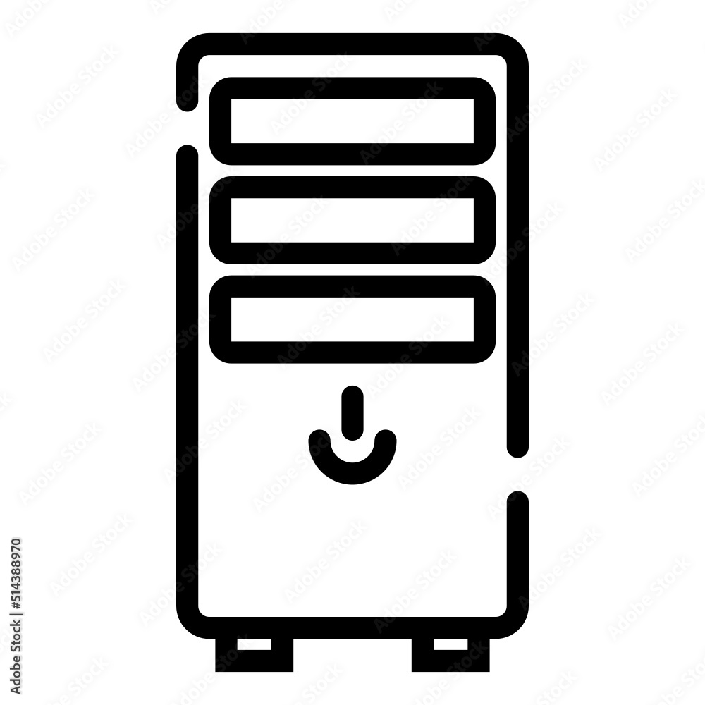 Isolated Computer Peripheral Line SVG Free Vector Graphic Stock Vector ...