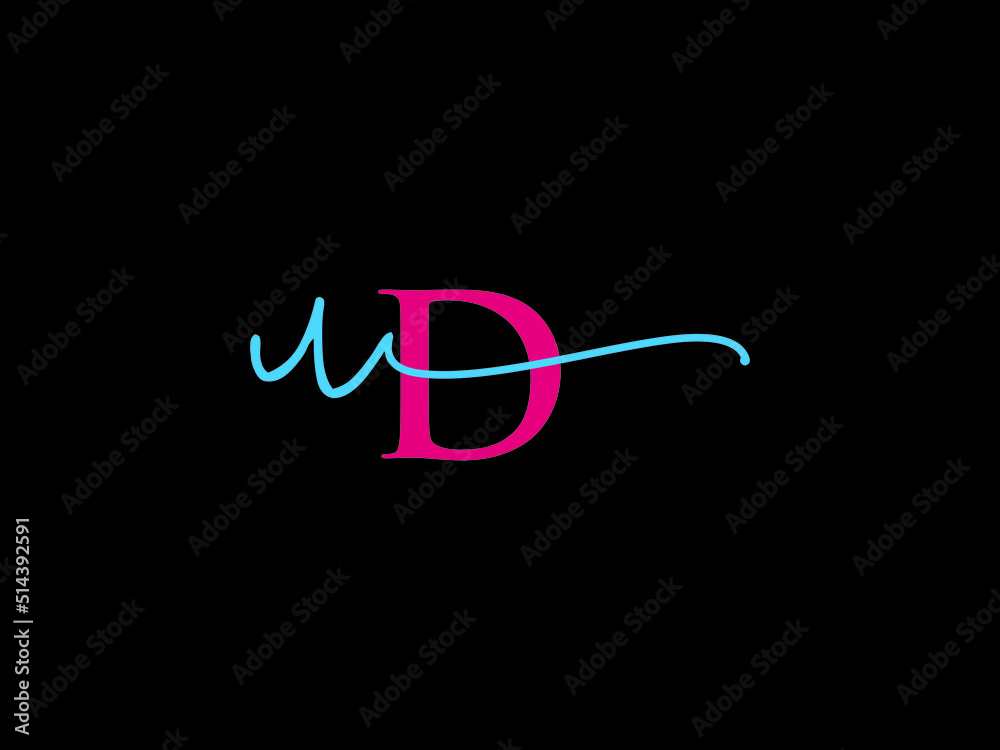 Letter UD Signature Letter, Signature Ud du Logo Icon and Unique ...