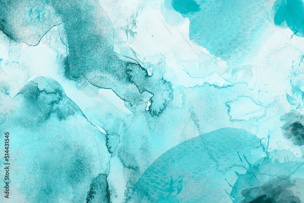 Light blue and white watercolor texture. High resolution oil painted ...