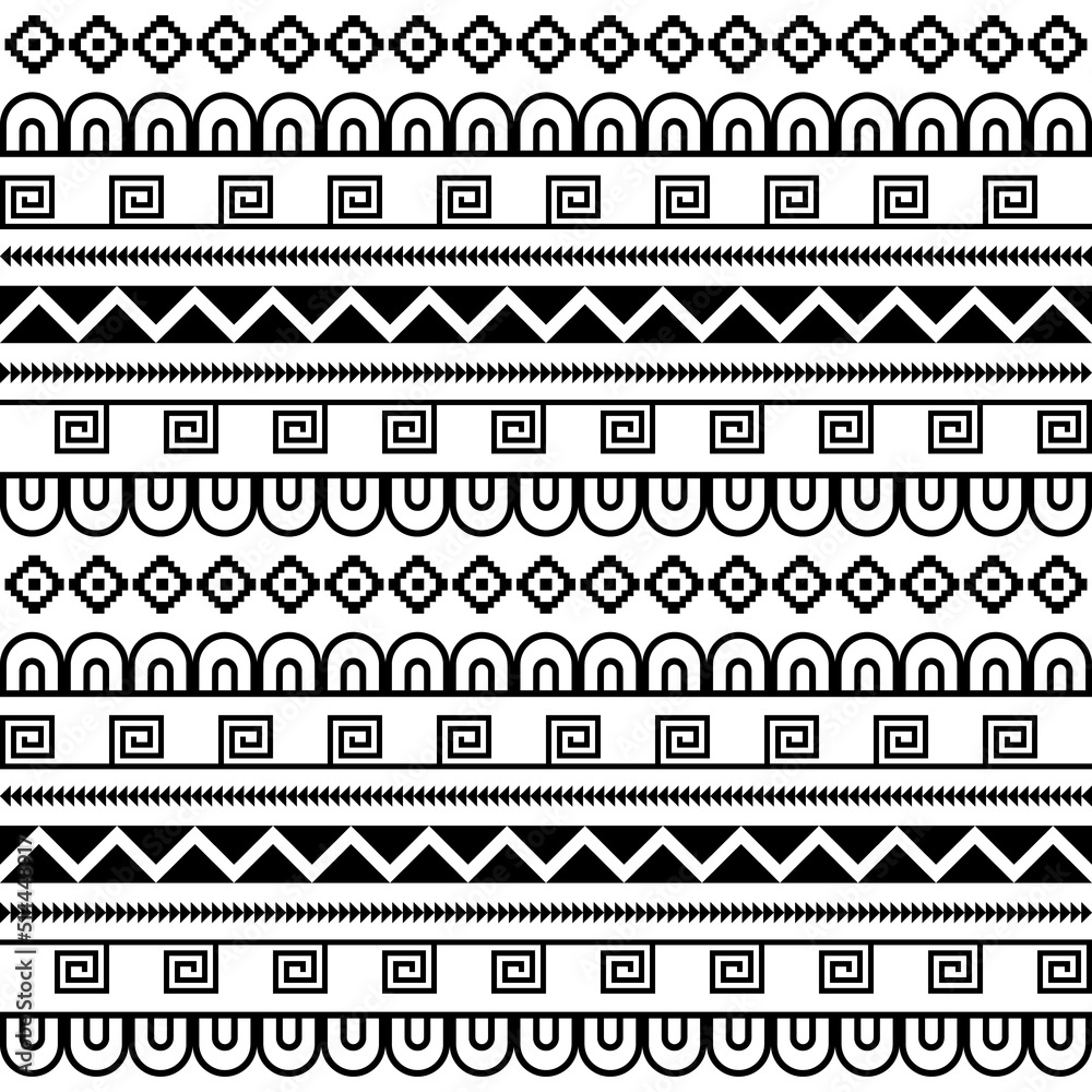 Polynesian Maori tribal seamless pattern. Background for fabric ...