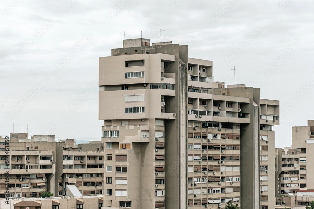 Brutalist Concrete Architecture Of Apartment Blocks In Split 3 ...