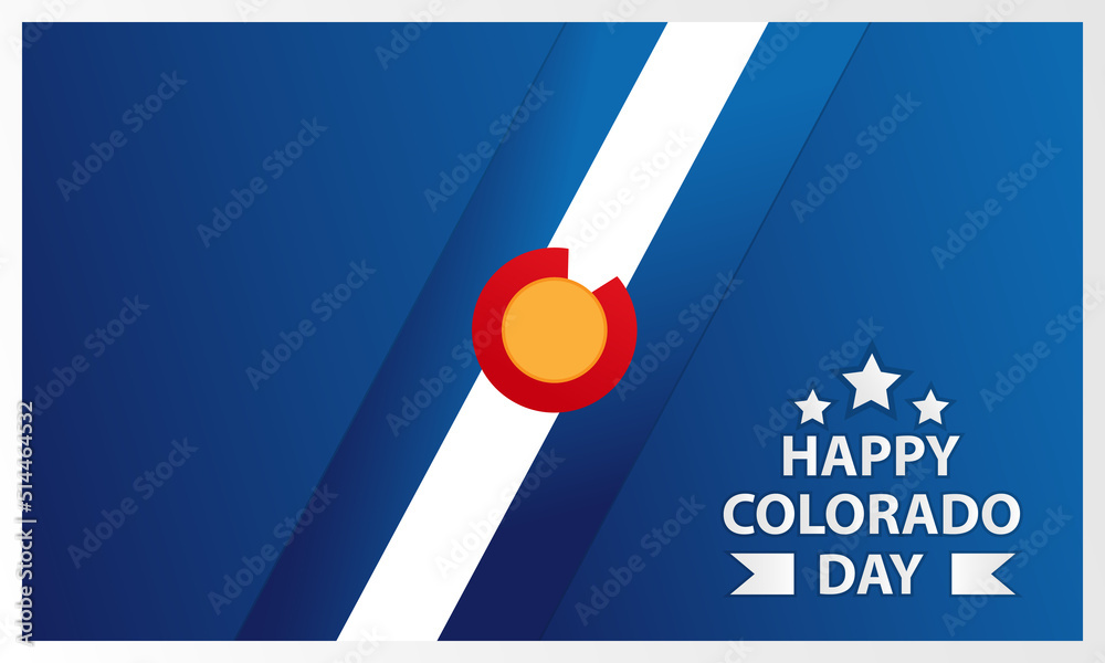 Happy colorado day and colorado flag background illustration with free ...