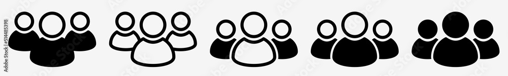 Group Icon Leader Group Set | Groups Icon Leadership Vector ...