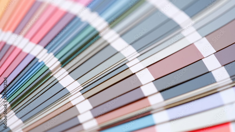 Samples of color palette for selection of shades in interior Stock ...