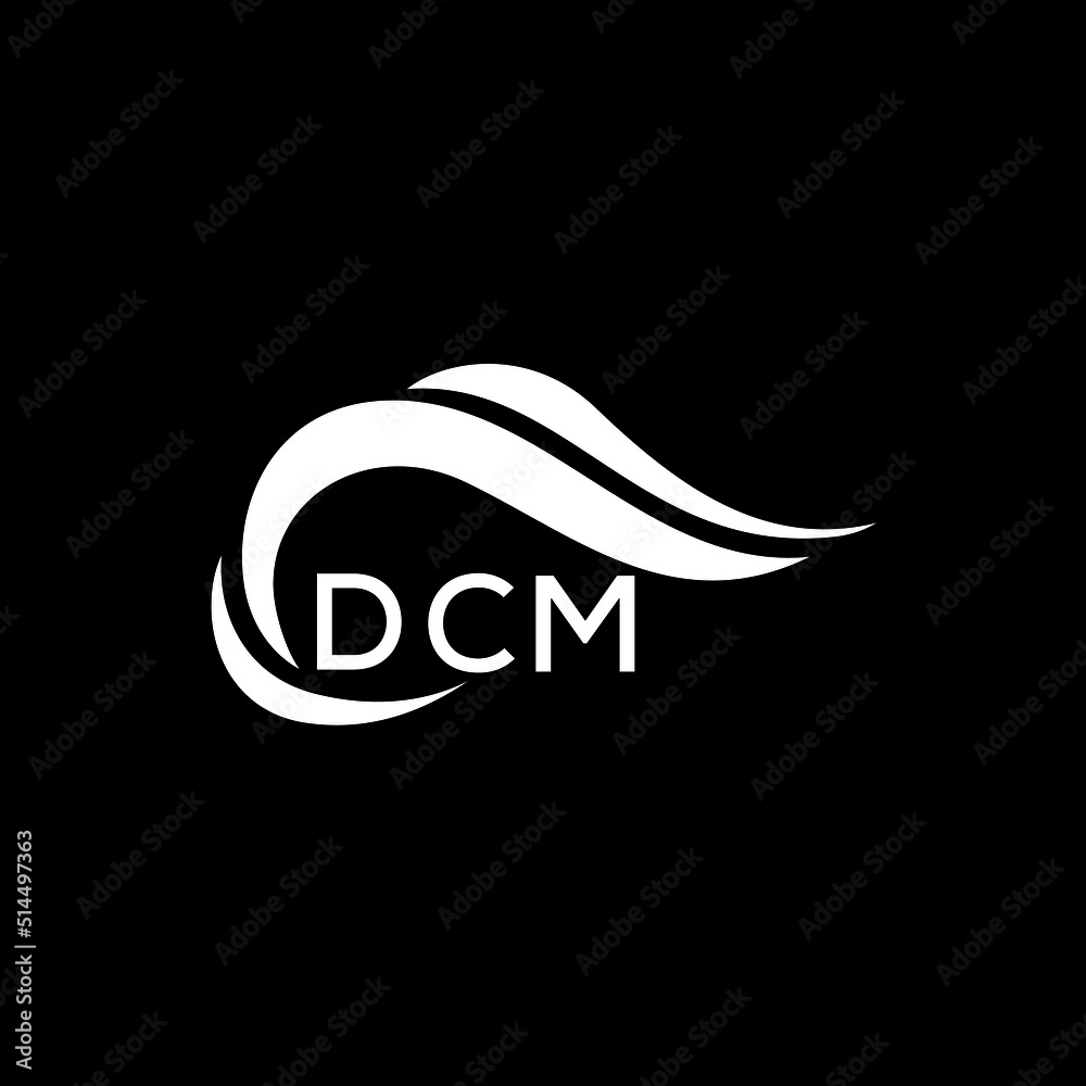 DCM letter logo. DCM best black ground vector image. DCM letter logo ...