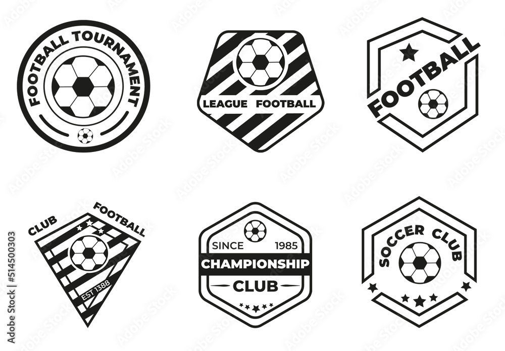 Vintage Colorful Football Club Badge Stock Template | Adobe Stock