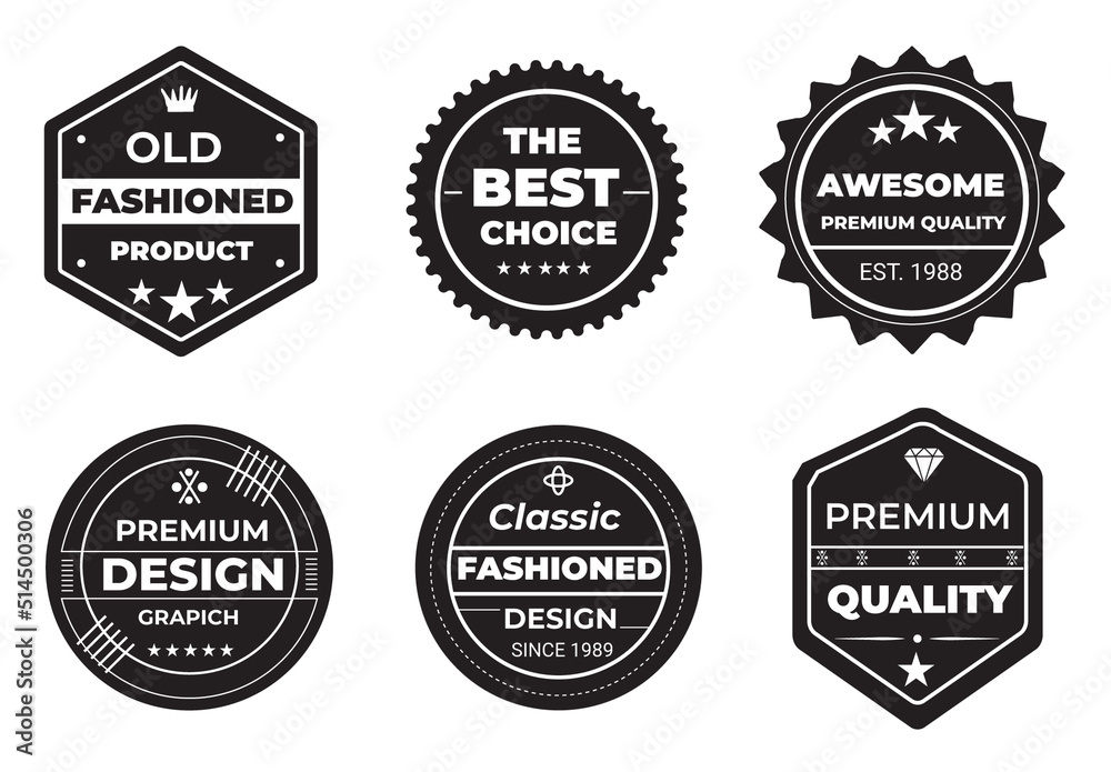 Badge Design Logo Set Stock Template | Adobe Stock