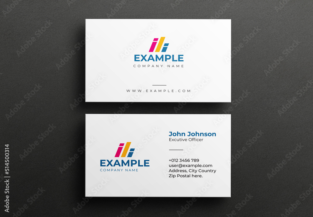 Simple Minimal Business Cards Layout Stock Template | Adobe Stock Simple Minimal Business Cards Layout Stock Template | Adobe Stock