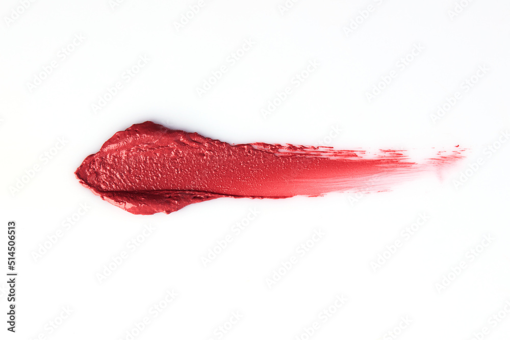 Lipstick smear smudge swatch isolated on white background. Stock Photo ...