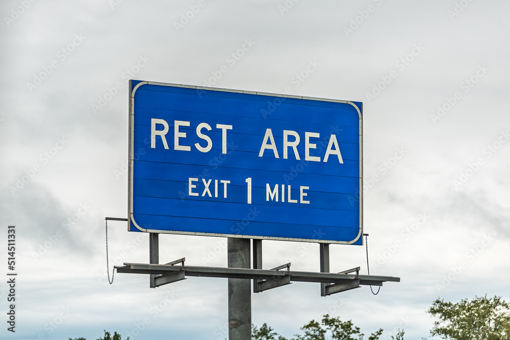 Interstate Highway Rest Stop Sign