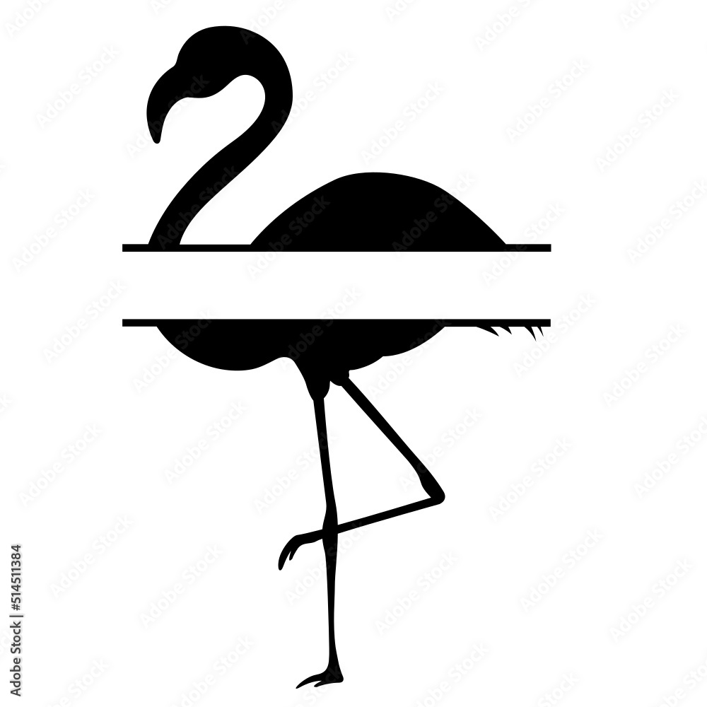 Split monogram svg, Flamingo frame svg, Summer border Stock Vector ...