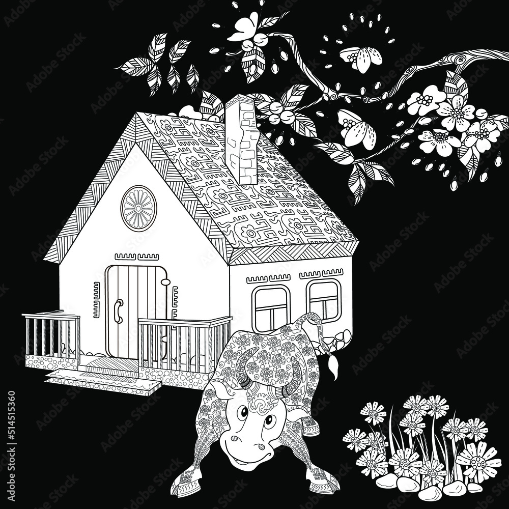 Art therapy coloring page. Coloring Book for children and adults ...