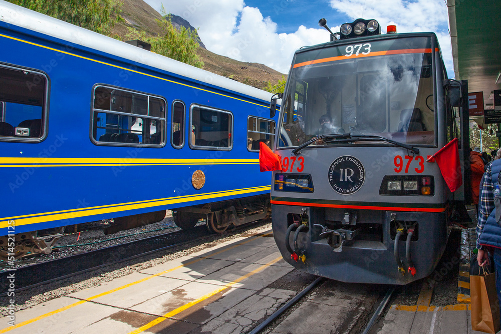 CUSCO, PERU - May 3, 2022: Inka Rail train wagon on railway in peruvian ...