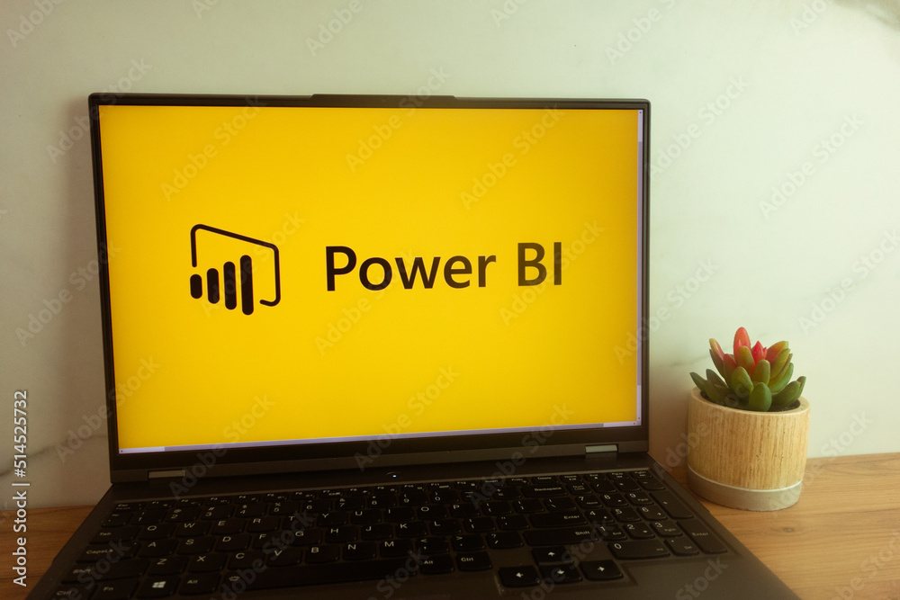 KONSKIE, POLAND - June 30, 2022: Power BI business analytics service ...