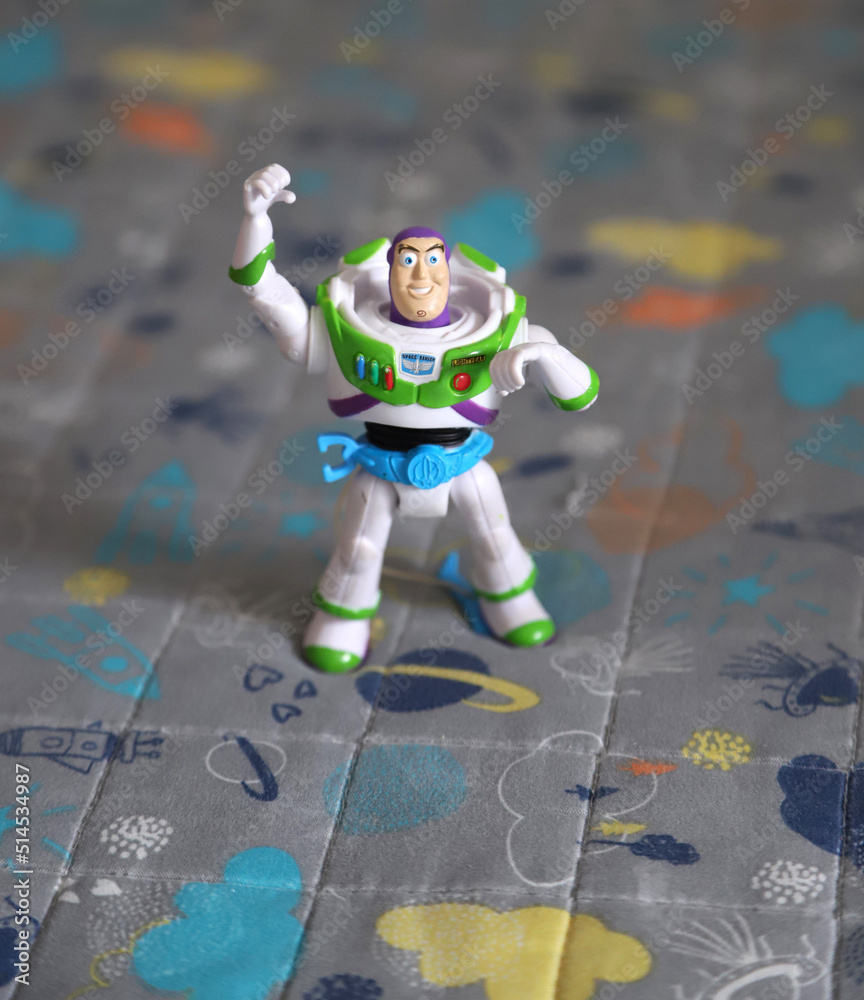 Toy story movie. Buzz Lightyear. Pixar and Disney movie toys. Astronaut ...