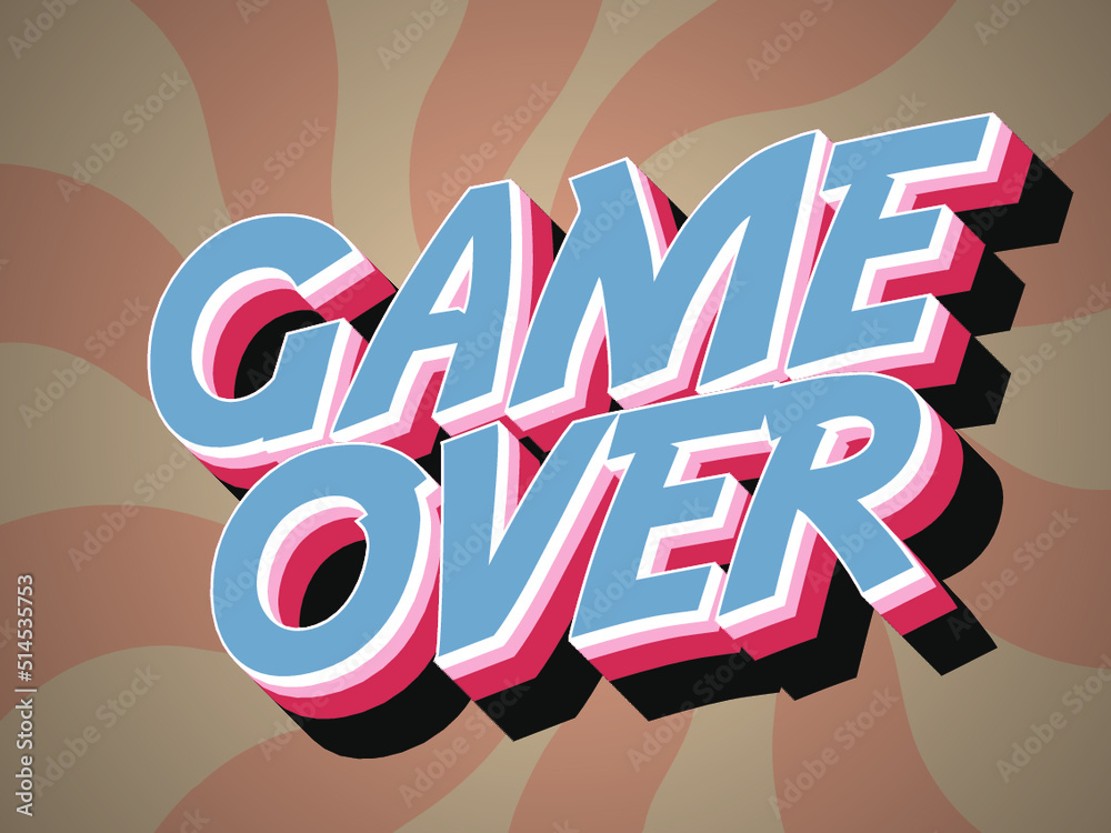 vector game over Stock Vector | Adobe Stock