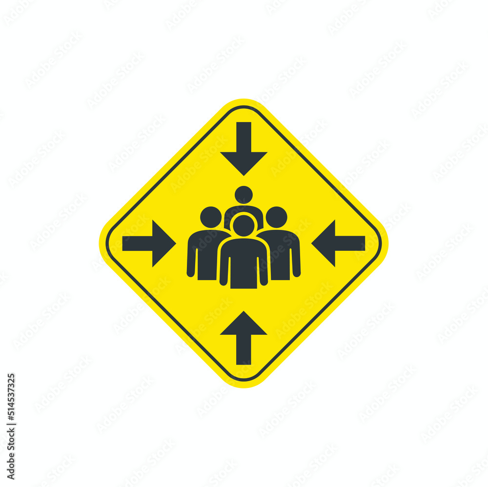 symbol of meeting point, emergency assembly point, vector art. Stock ...