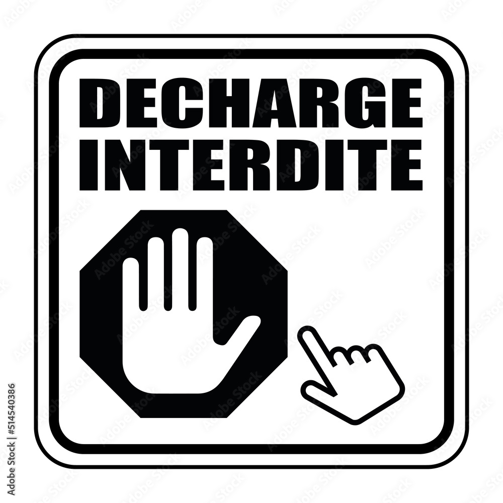 Logo décharge interdite. Stock Vector | Adobe Stock